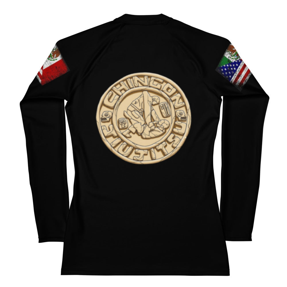 Mexican Roots Ladies Rash Guard- BJJ – Chingon MMA