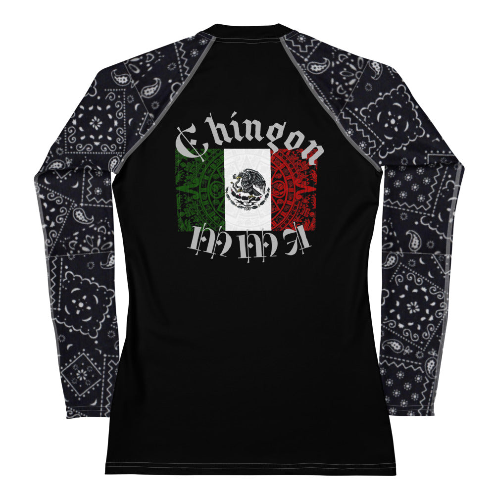 Mexican Calavera Ladies MMA Rash Guard – Chingon MMA